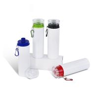 China 750ml Sublimation Aluminum Sport Water Bottle With Carabiner Blanks for sale