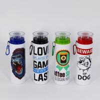 China 750ml Sublimation Aluminum Sport Water Bottle With Carabiner Blanks for sale