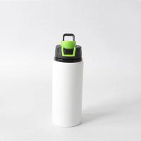 China Sublimation Blanks 600ml White Aluminum Sport Water Bottle Portable For Heat Press Transfer Printing for sale