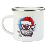China White Coated Enamel Sublimation Mugs Blanks Camping Mugs Enamel Coffee Mug for sale