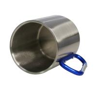 China Sublimation Stainless Steel Cup Custom Printing Blank Stainless Steel Mountaineering Buckle Handle Sublimation Cups for sale