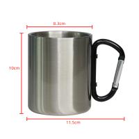 China Sublimation Stainless Steel Cup Custom Printing Blank Stainless Steel Mountaineering Buckle Handle Sublimation Cups for sale
