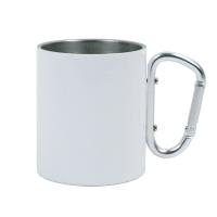 China Sublimation Stainless Steel Cup Custom Printing Blank Stainless Steel Mountaineering Buckle Handle Sublimation Cups for sale