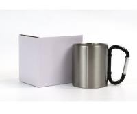 China Sublimation Stainless Steel Cup Custom Printing Blank Stainless Steel Mountaineering Buckle Handle Sublimation Cups for sale