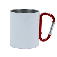 China Sublimation Stainless Steel Cup Custom Printing Blank Stainless Steel Mountaineering Buckle Handle Sublimation Cups for sale