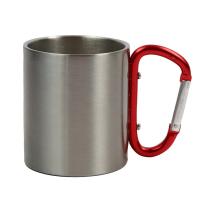 China Sublimation Stainless Steel Cup Custom Printing Blank Stainless Steel Mountaineering Buckle Handle Sublimation Cups for sale