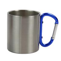 China Sublimation Stainless Steel Cup Custom Printing Blank Stainless Steel Mountaineering Buckle Handle Sublimation Cups for sale