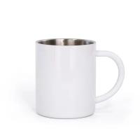 China Sublimation Coffee Mugs With Handle Stainless Steel Double Wall Sublimation Camping Mug for sale