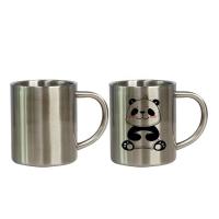 China Sublimation Coffee Mugs With Handle Stainless Steel Double Wall Sublimation Camping Mug for sale