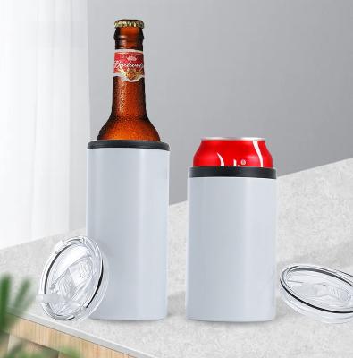 China 12oz Sublimation Stainless Steel Can Cooler For Slim Beer And Hard Seltzer Custom Double-Walled Stainless Steel Insulated Slim Cans for sale