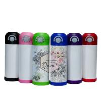 China 12 Oz 350ml Stainless Steel Insulated White Blanks Kids Sublimation Water Bottle With Bouncing Lid And Straw for sale