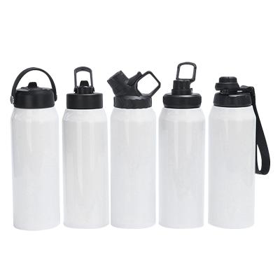 China 32oz Blank Sublimation Sports Bottle With Different Optional Lids Custom Sublimation Stainless Steel Tumblers for sale
