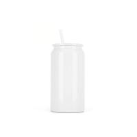 China 16oz Stainless Steels Can Shaped Sublimation Tumbler With Lids And Straws for sale