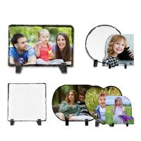 China Sublimation Blanks Rock Slate Picture Frames Various Shapes And Sizes Diy Custom Photo Frame Sublimation Slates for sale
