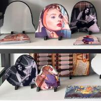 China Various Shapes And Sizes Sublimation Photo Slate Blanks Stone Slate Diy Custom Sublimation Rock Slate for sale