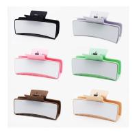 China Double Sided Colored Plastic Sublimation Hair Clip With Aluminum Sheet Custom Claw Clip for sale