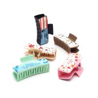 China Double Sided Colored Plastic Sublimation Hair Clip With Aluminum Sheet Custom Claw Clip for sale
