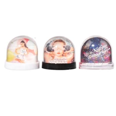 China DIY Custom Printing Plastic Sublimation Snow Globe With Aluminum Sheet Or Cardboard Blank Liquid Photo Frame for sale