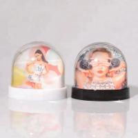 China DIY Custom Printing Plastic Sublimation Snow Globe With Aluminum Sheet Or Cardboard Blank Liquid Photo Frame for sale