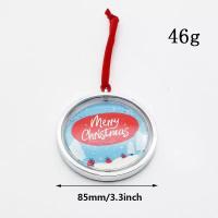 China Double Sided Rotatable Sublimation Christmas Ornament Blanks With MDF Board Silver And Gold Color Blank Plastic Ornaments for sale