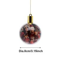 China Sublimation Christmas Tree Hanging Ball With LED Custom Printing Christmas Ornaments for sale