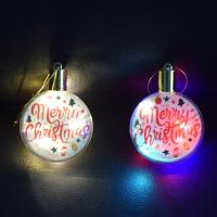 China Sublimation Christmas Tree Hanging Ball With LED Custom Printing Christmas Ornaments for sale