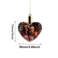 China Sublimation Christmas Tree Hanging Ball With LED Custom Printing Christmas Ornaments for sale