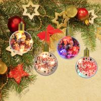 China Sublimation Christmas Tree Hanging Ball With LED Custom Printing Christmas Ornaments for sale