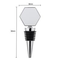 China Double Sided Sublimation Wine Bottle Stopper Custom Wine Stoppers For Heat Transfer for sale