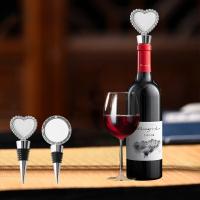China Household Double Sided Sublimation Wine Bottle Stopper With Necklace 2 In 1 Wine Party Decoration for sale