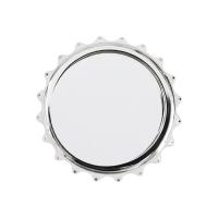 China Sublimation Magnetic Bottle Opener With Aluminum Sheet Custom Logo Round Plastic Bottle Opener Fridge Magnet Blanks for sale