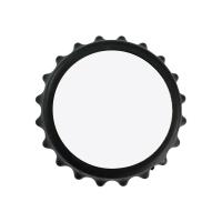China Sublimation Magnetic Bottle Opener With Aluminum Sheet Custom Logo Round Plastic Bottle Opener Fridge Magnet Blanks for sale