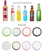 China Sublimation Magnetic Bottle Opener With Aluminum Sheet Custom Logo Round Plastic Bottle Opener Fridge Magnet Blanks for sale