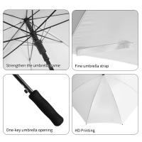 China Diy White Polyester Sublimation Umbrella Blanks Custom Printing Umbrellas With Logo for sale