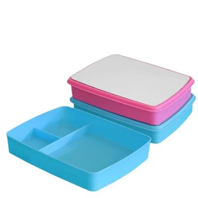 China Food Grade Blank Sublimation Lunch Box With 3 Compartments For Kids for sale