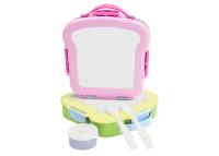China Creative Microwave Safe Lunchbox Sublimation With Fork And Spoon For Children Food Grade Plastic Fruit Bento Box For Office Workers for sale