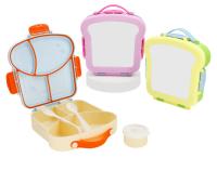China Creative Microwave Safe Lunchbox Sublimation With Fork And Spoon For Children Food Grade Plastic Fruit Bento Box For Office Workers for sale