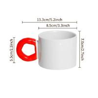 China Fashion Design Colored Handle Sublimation Blank Ceramic Coffee Mugs Custom Printing Ceramic Sublimation Mugs for sale