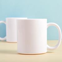China 11oz White Sublimation Plastic Cups Diy Custom Plastic Mug Blanks for sale