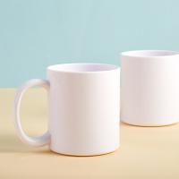 China 11oz White Sublimation Plastic Cups Diy Custom Plastic Mug Blanks for sale