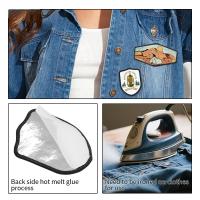 China Dye Sublimation Patches Iron On Patch Custom Printing Hat Shirts Ornaments White Self-Adhesive Tape Blank Patches for sale