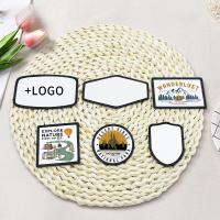 China Dye Sublimation Patches Iron On Patch Custom Printing Hat Shirts Ornaments White Self-Adhesive Tape Blank Patches for sale