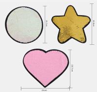 China Sublimation Sequin Patches Blanks Custom Sublimated Patches for sale