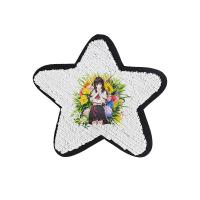 China Sublimation Sequin Patches Blanks Custom Sublimated Patches for sale