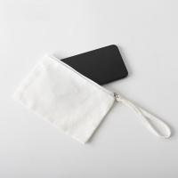 China Sublimation Canvas Wallet With Zipper Custom Blank Sublimation Coin Purse Wallet for sale