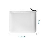 China White Blank Sublimation Neoprene Coin Purse With Zipper Portable Neoprene Wallet Blanks for sale