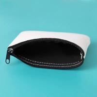 China White Blank Sublimation Neoprene Coin Purse With Zipper Portable Neoprene Wallet Blanks for sale