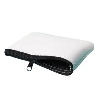 China White Blank Sublimation Neoprene Coin Purse With Zipper Portable Neoprene Wallet Blanks for sale