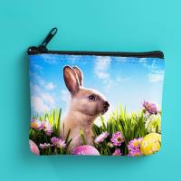 China White Blank Sublimation Neoprene Coin Purse With Zipper Portable Neoprene Wallet Blanks for sale