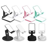 China Personalized 360° Rotating Portable Sublimation Phone Stand Blanks Printable Foldable Retractable Desktop Colorful Phone Holder Mobile Stand for sale